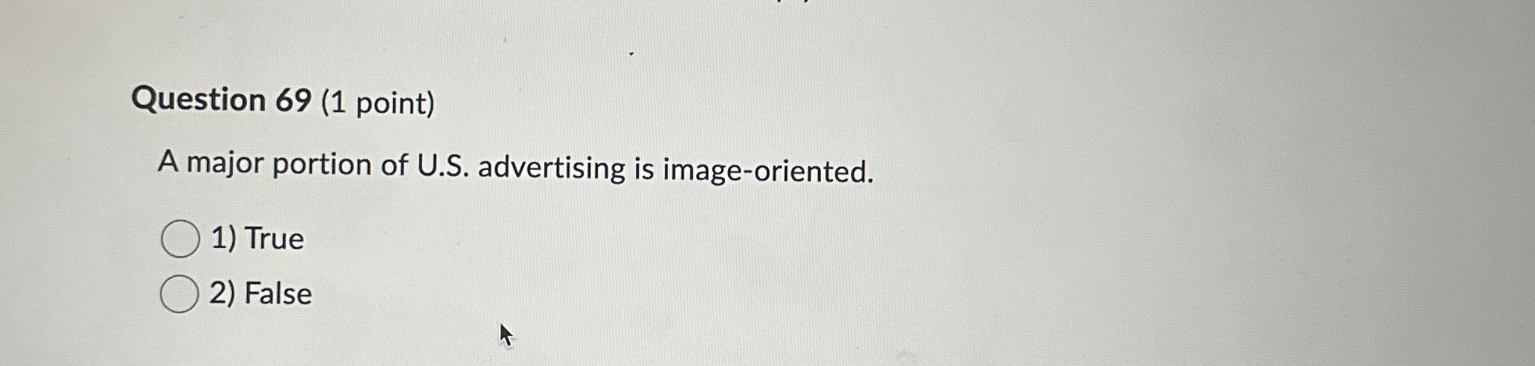 Solved Question 69 (1 ﻿point)A major portion of U.S. | Chegg.com