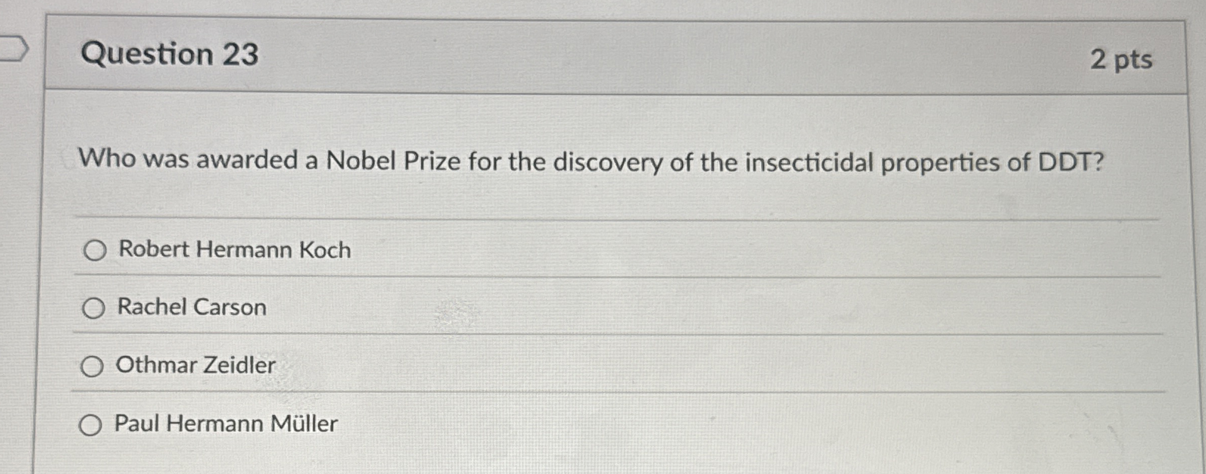 Solved Question 232 ﻿ptsWho was awarded a Nobel Prize for | Chegg.com