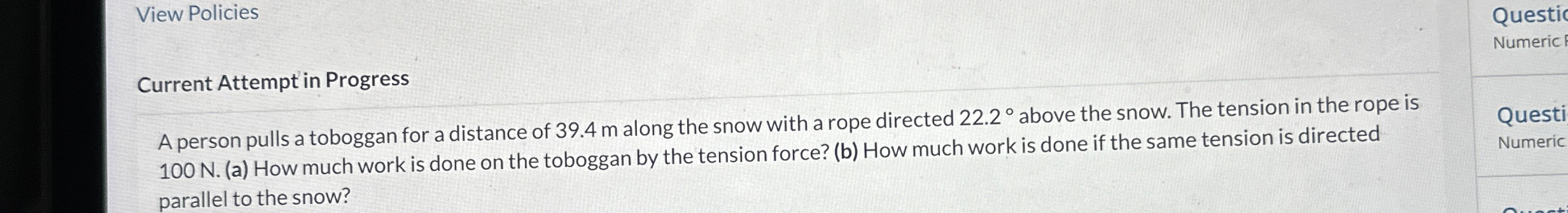 Solved View PoliciesCurrent Attempt in ProgressA person | Chegg.com