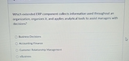 Solved Which extended ERP component collects information | Chegg.com
