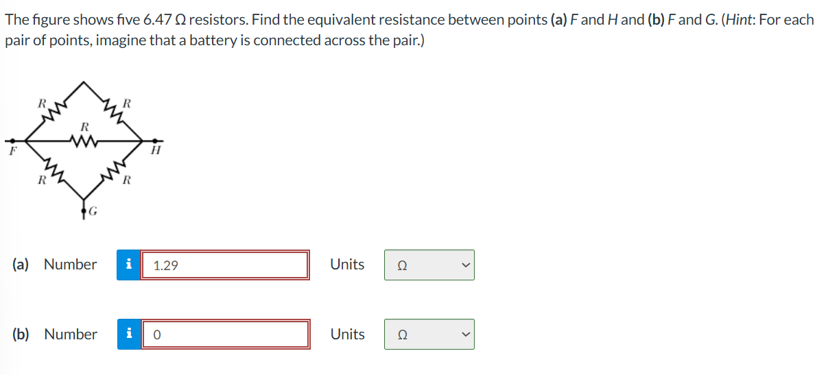 Solved The figure shows five \( 6.47 \Omega \) ﻿resistors. | Chegg.com