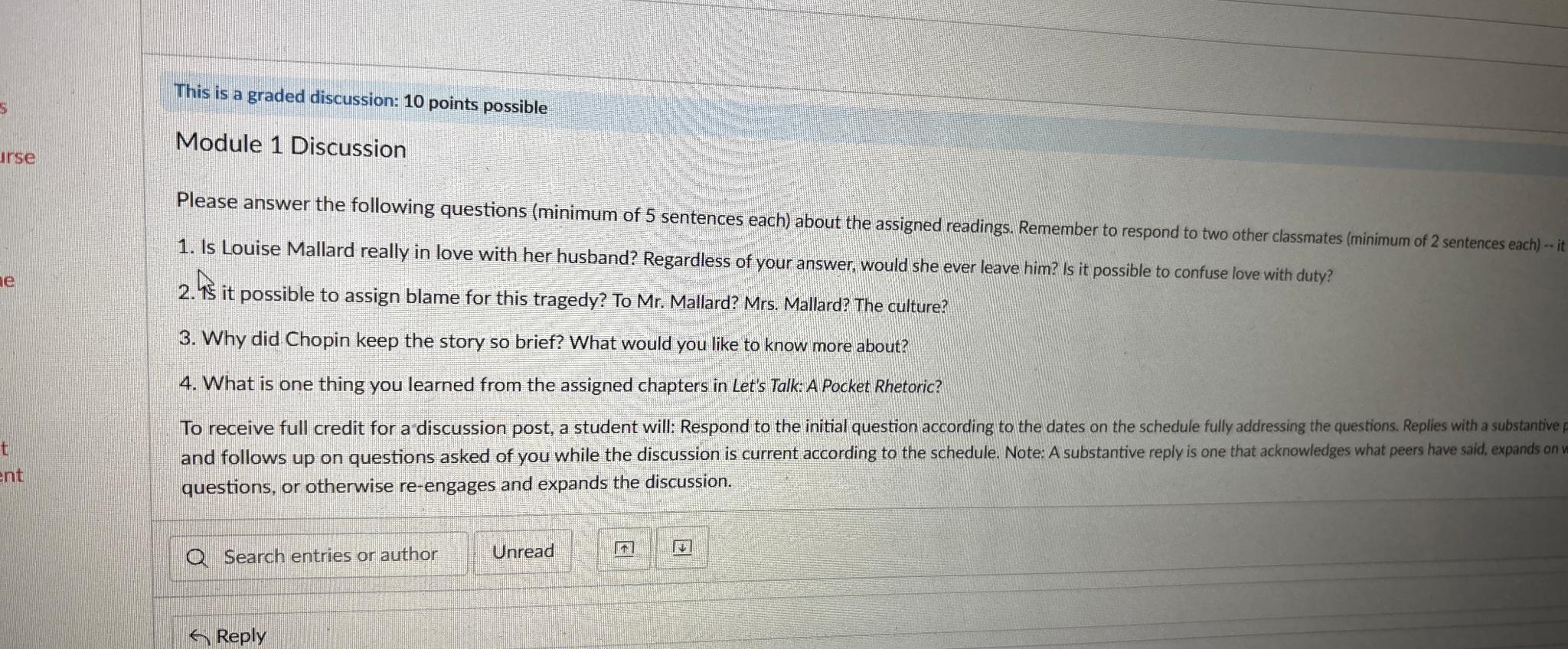 Solved This is a graded discussion: 10 ﻿points | Chegg.com