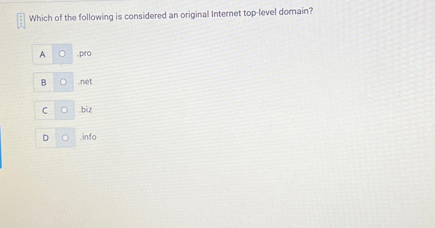 Solved Which of the following is considered an original | Chegg.com