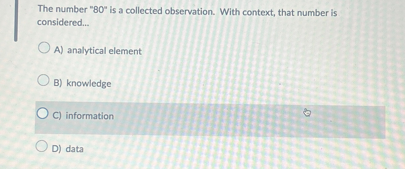 Solved The number " 80 " ﻿is a collected observation. With | Chegg.com