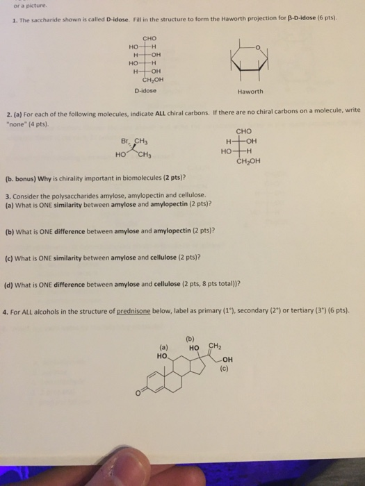 Solved or a picture 1. The saccharide shown is called | Chegg.com