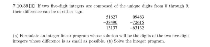 Solved 7.10.39[H] If two five-digit integers are composed of | Chegg.com