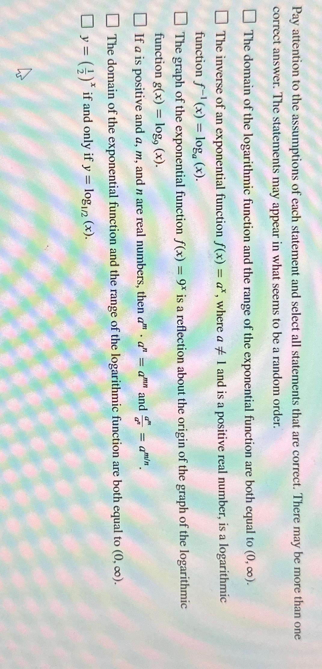 Solved Pay attention to the assumptions of each statement | Chegg.com