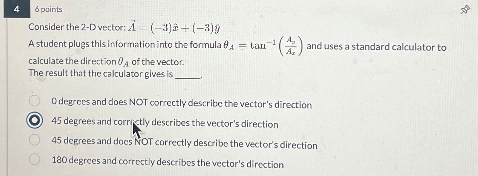 Solved 46 ﻿pointsConsider the 2-D vector: | Chegg.com