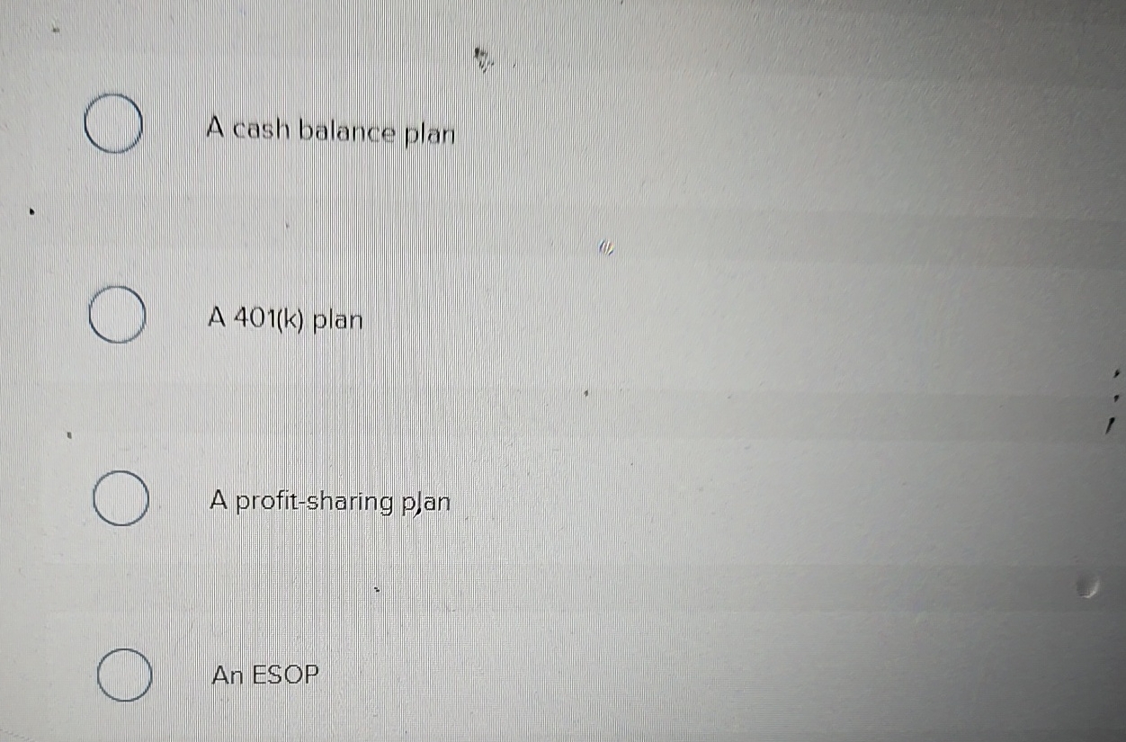Solved This type of defined contribution plan involves a | Chegg.com