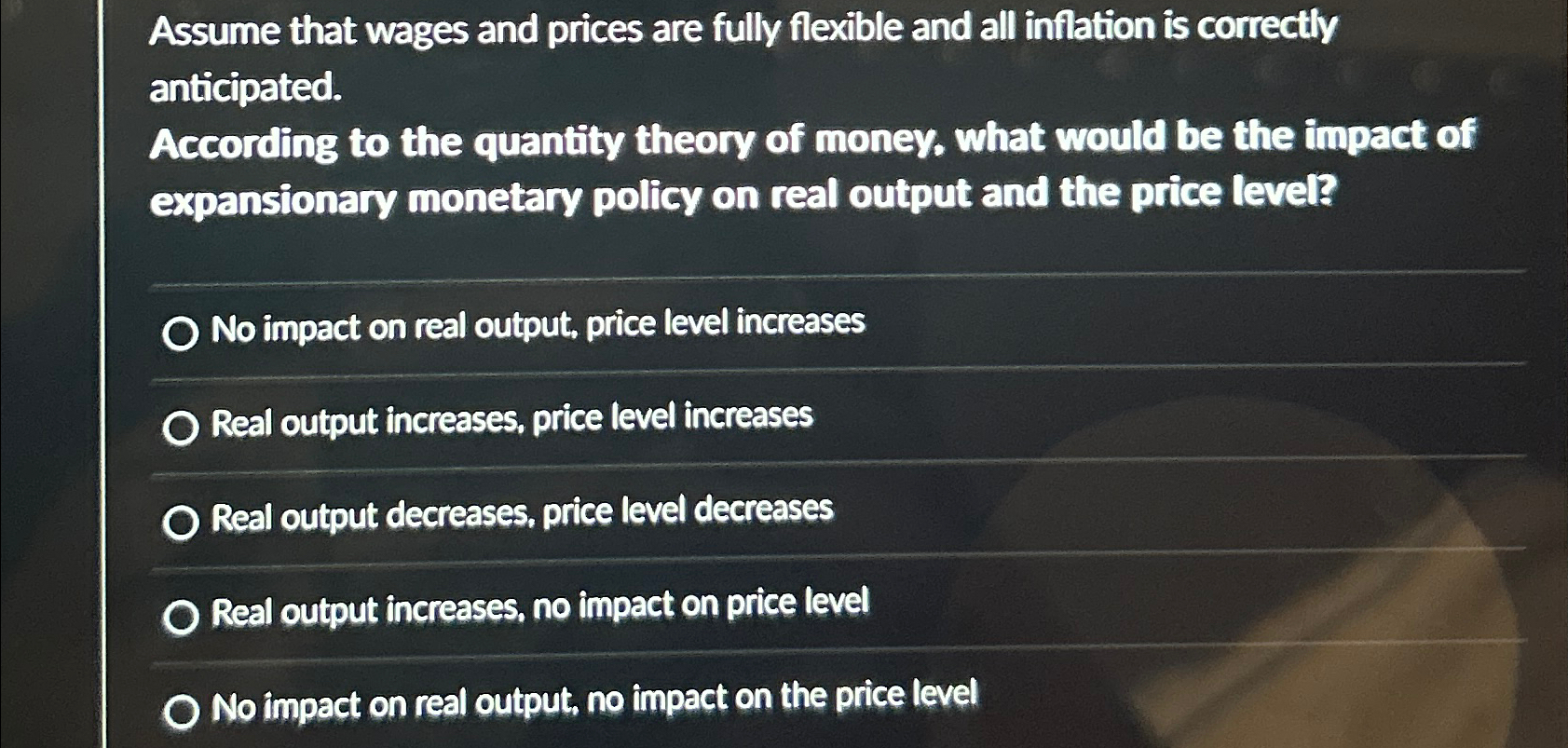 Assume that wages and prices are fully flexible and | Chegg.com