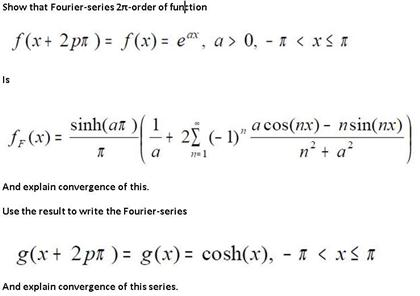 Show that Fourier-series 2pi-order of function f(x + | Chegg.com