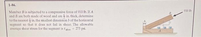 Solved Member B is subjected to a compressive force of | Chegg.com