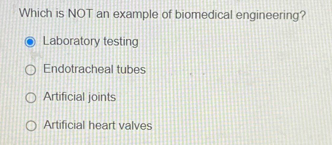 Solved Which is NOT an example of biomedical | Chegg.com