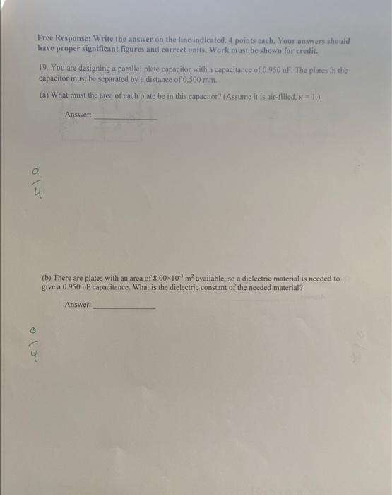 Solved Free Response: Write the answer on the line | Chegg.com