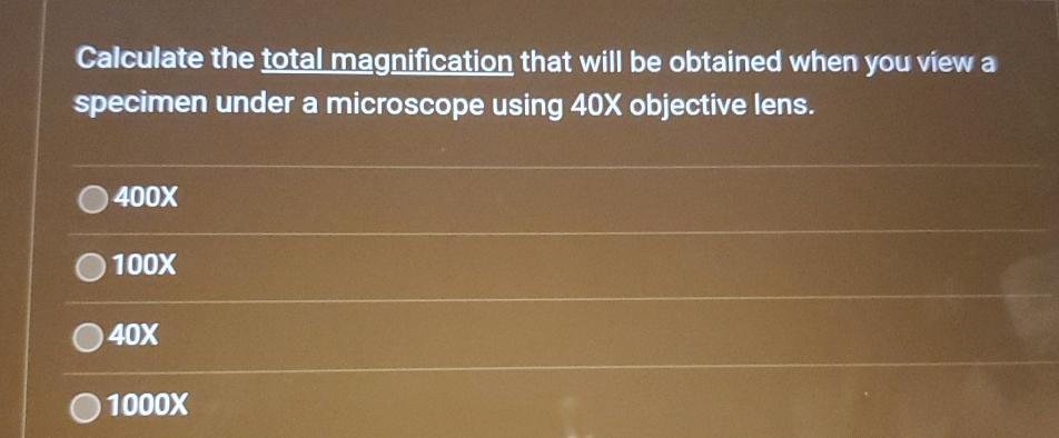 Solved Calculate the total magnification that will be | Chegg.com