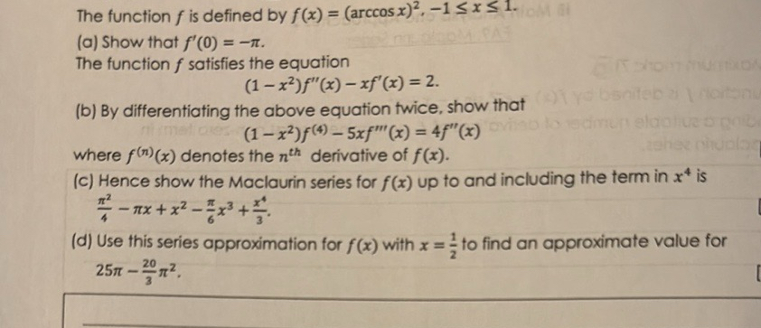 Solved The function f ﻿is defined by | Chegg.com