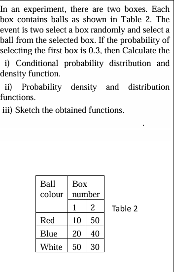 Solved In an experiment, there are two boxes. Eachbox | Chegg.com