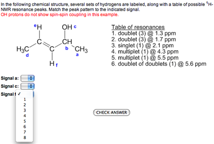 Solved In the following chemical structure, several sets of | Chegg.com