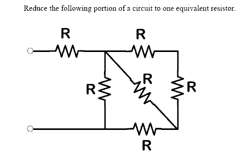 Solved Reduce the following portion of a circuit to one | Chegg.com