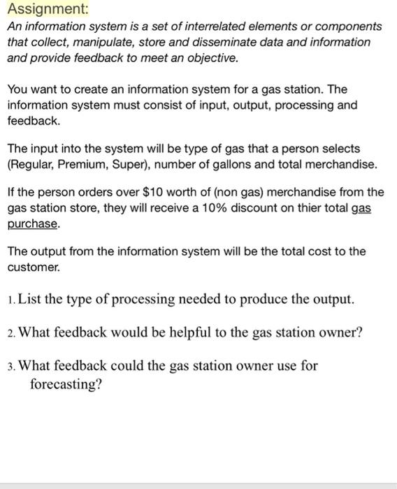 Solved An information system is a set of interrelated | Chegg.com