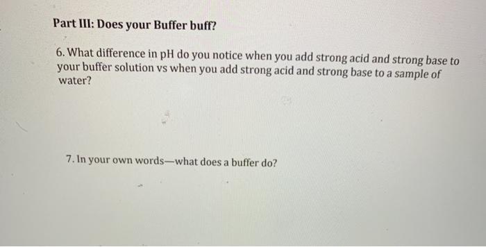 Solved Designing a buffer solution with a specific pH In | Chegg.com