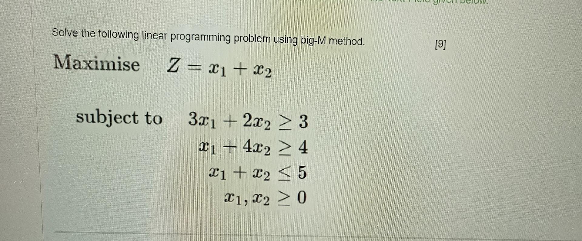 Solved Solve the following linear programming problem using | Chegg.com