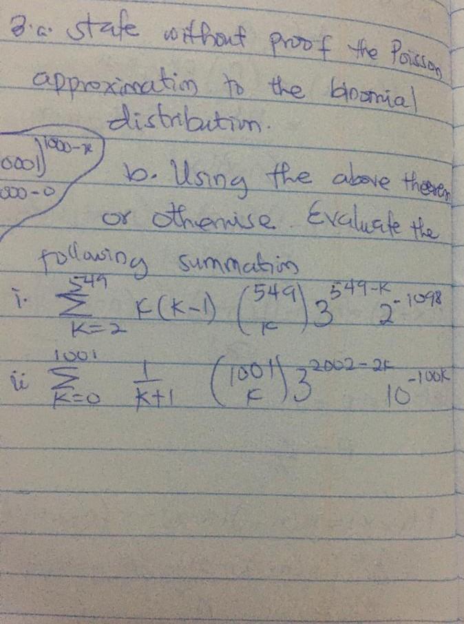 Solved use the poisson approximation to binomial | Chegg.com