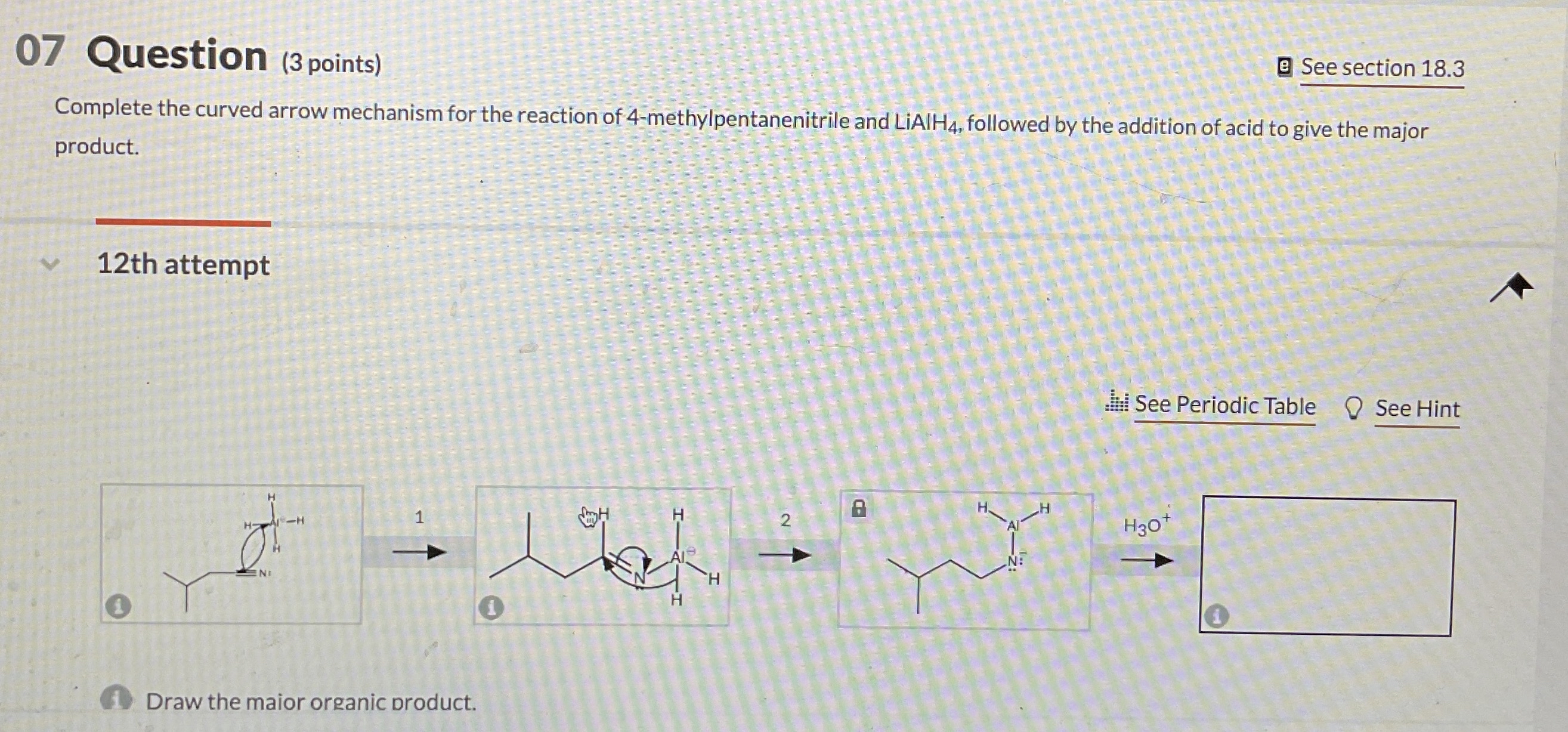 Solved 07 ﻿Question (3 ﻿points)Complete the curved arrow | Chegg.com