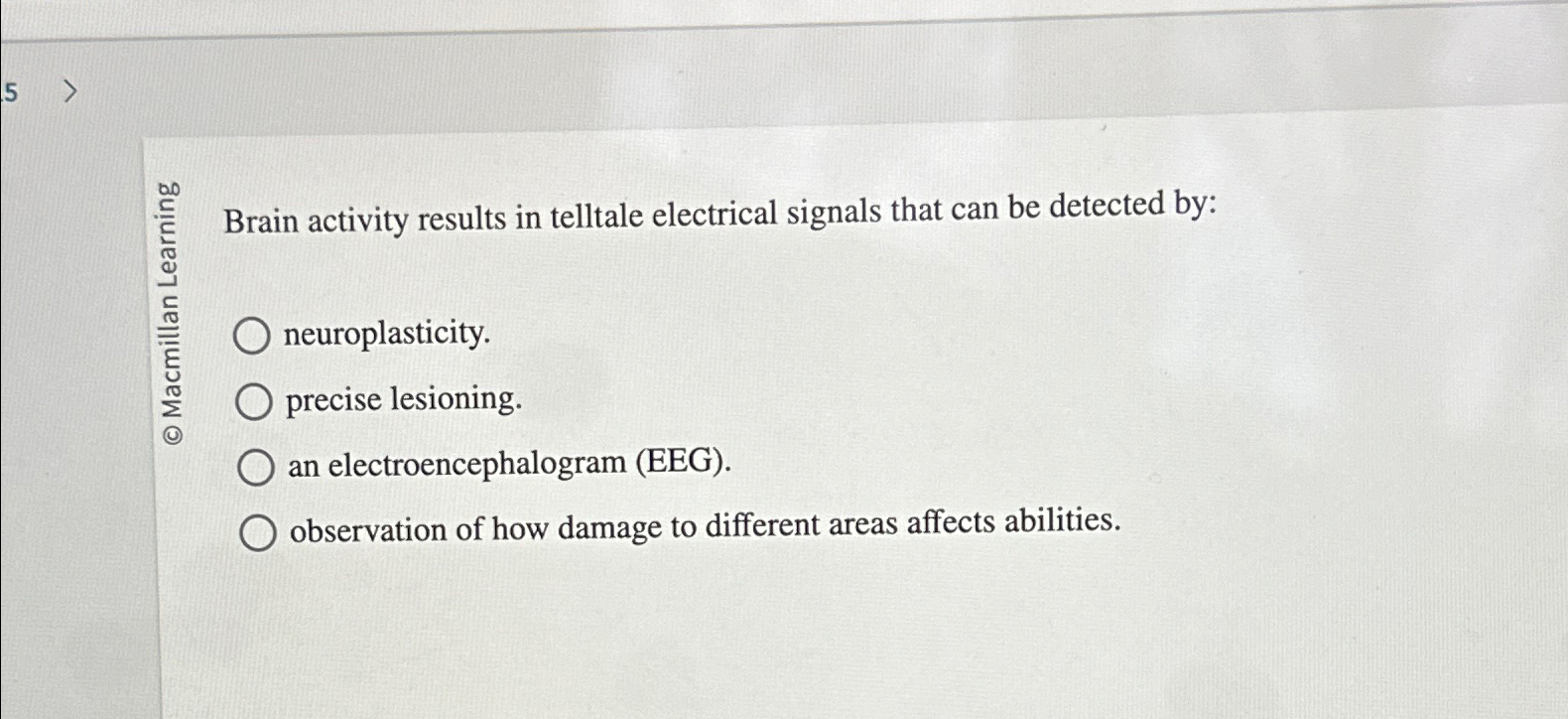 Solved Brain activity results in telltale electrical signals | Chegg.com
