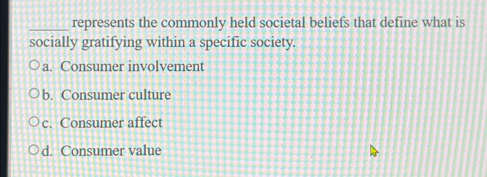 Solved represents the commonly held societal beliefs that | Chegg.com
