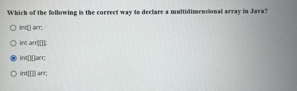 Solved Which of the following is the correct way to declare | Chegg.com