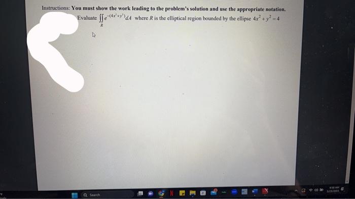 Solved "F budy Instructions: You must show the work leading | Chegg.com