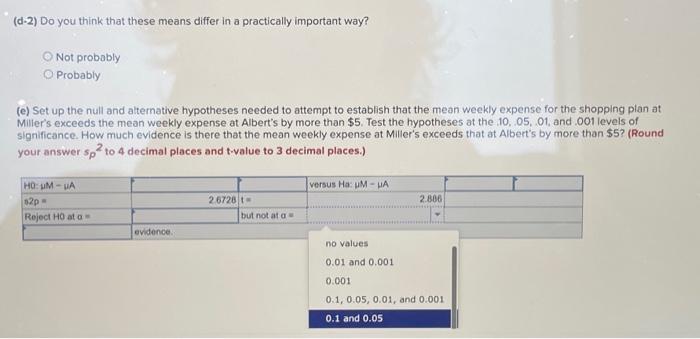 Solved Two-sample T for Milters vs Alberts Difference - μ | Chegg.com