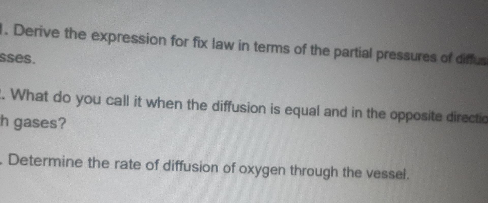 Solved 1. Derive the expression for fix law in terms of the | Chegg.com
