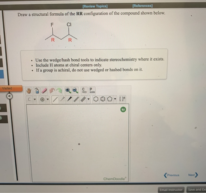 Solved [Review Topics) [References) Draw a structural | Chegg.com