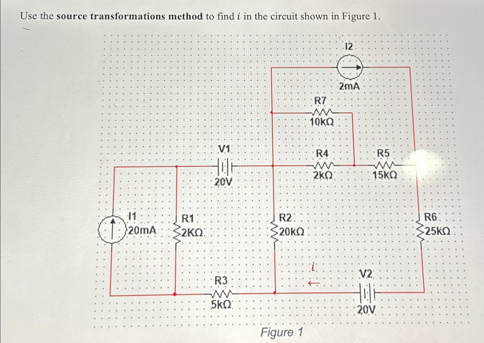 Solved Use the source transformations method to find i ﻿in | Chegg.com
