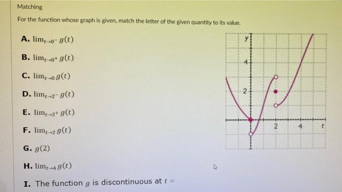 Solved Matching For the function whose graph is given, match | Chegg.com
