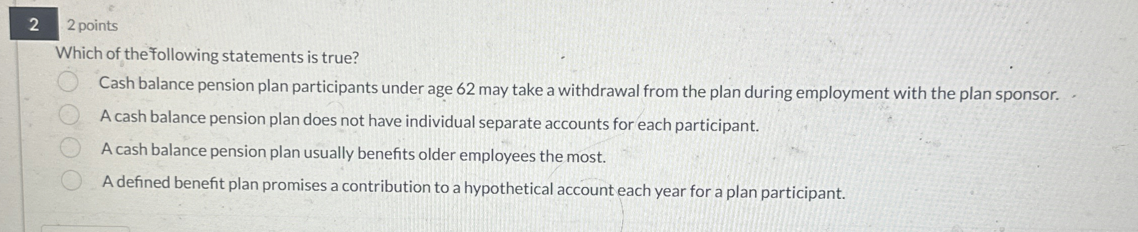 Solved 22 ﻿pointsWhich of the following statements is | Chegg.com