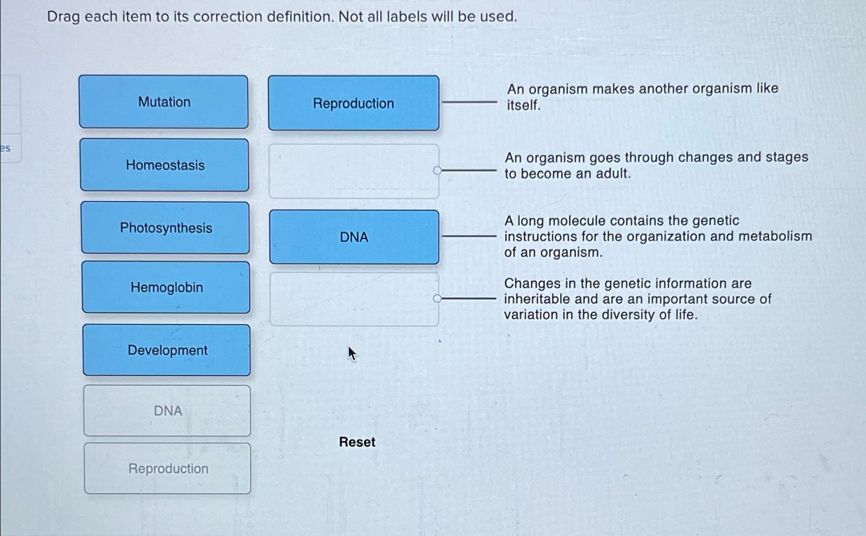 Solved Drag each item to its correction definition. Not all | Chegg.com