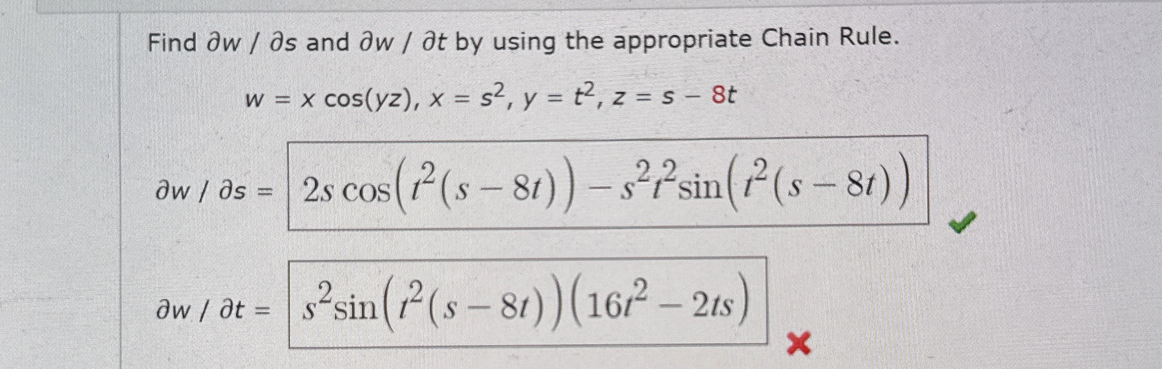 Find delwdels and delw / ﻿delt by using the | Chegg.com