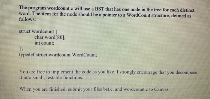 Solved Write A Program Called Wordcount C That Reads One