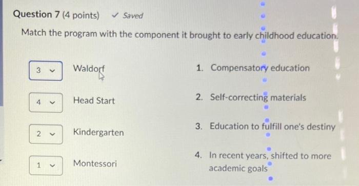 Question 7 (4 points) Saved Match the program with | Chegg.com