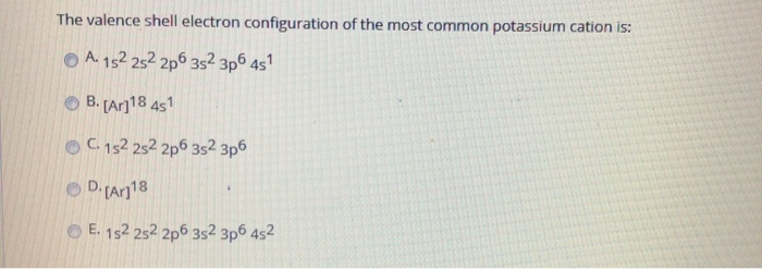 Solved The valence shell electron configuration of the most | Chegg.com