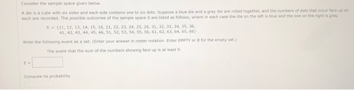 Solved: Consider The Sample Space And The Event Given Belo... | Chegg.com