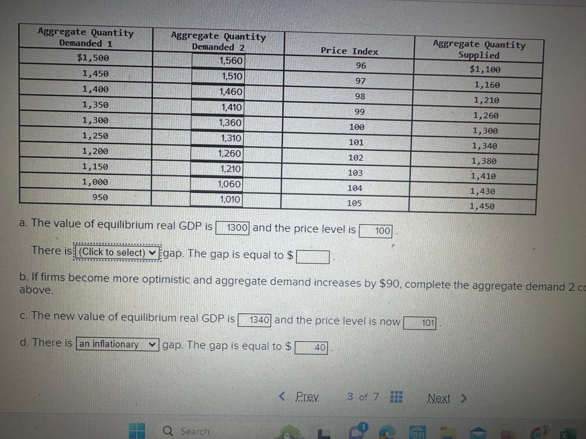 Solved \table[[\table[[Aggregate Quantity],[Demanded | Chegg.com