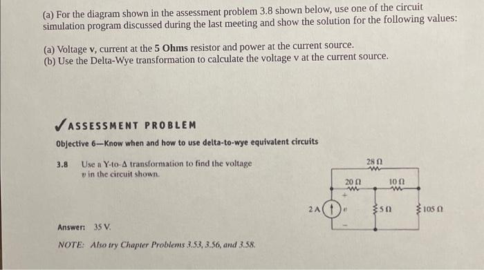 Solved (a) For the diagram shown in the assessment problem | Chegg.com