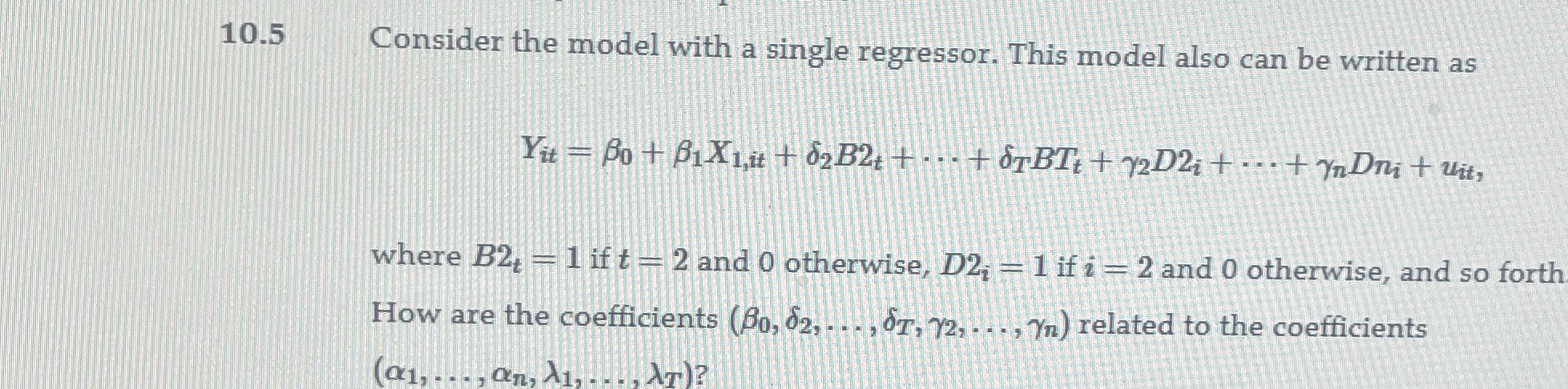 Solved 10.5 ﻿Consider the model with a single regressor. | Chegg.com