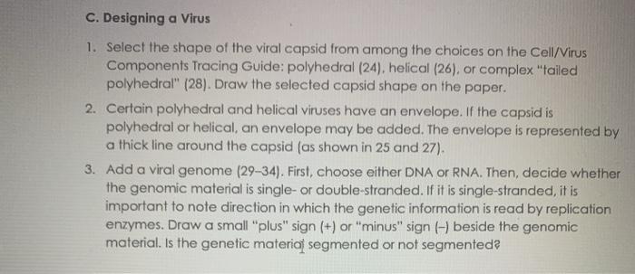 Solved C. Designing a Virus 1. Select the shape of the viral | Chegg.com
