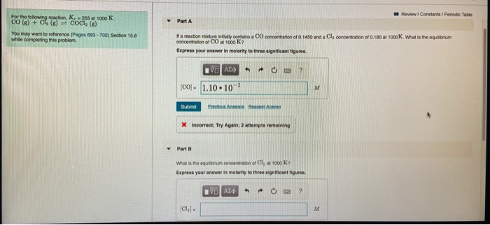 Solved Review Constants Periodic Table Part A For the | Chegg.com