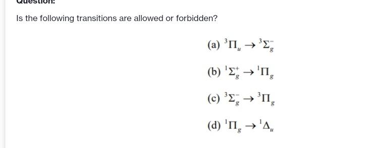 Solved Is the following transitions are allowed or | Chegg.com